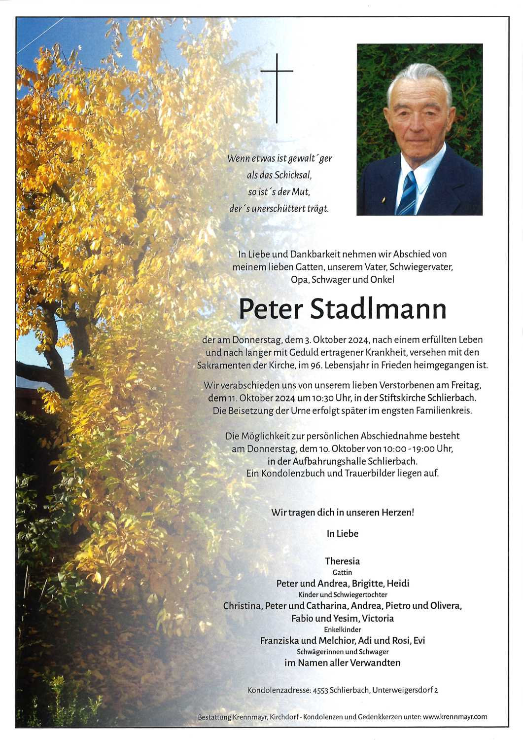 Todesfall Peter Stadlmann